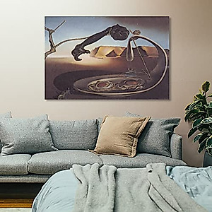 ZOW ZOW MEN Salvador Dali The Sublime Moment Surrealism Dalí Canvas Poster Wall Art Decor Print Paintings for Living Room Bedroom Decoration Frame:12x18inch(30x45cm)