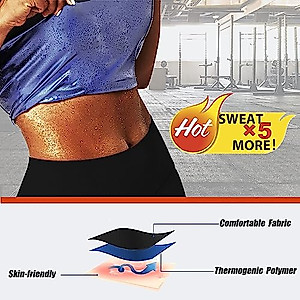 REMEBSWEAT Waist Trimmer for Women, Waist Trainer Sauna Belt, Neoprene-free Waist Cincher, Sauna Slimming Belt Blue