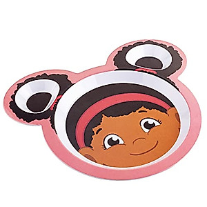Daniel Tiger Mealtime Feeding Plates - Set of 4, Cute Dishes for Kids w/ Daniel Tiger, Trolley, Katerina Kitty Cat & Elaina - Divided Compartments for Portion Control & Healthy Eating, Dishwasher Safe