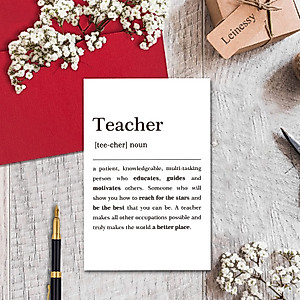 Unique Teacher Definition Card, Graduation Thank You Card, Teacher Appreciation Card, Card for Teacher's Birthday