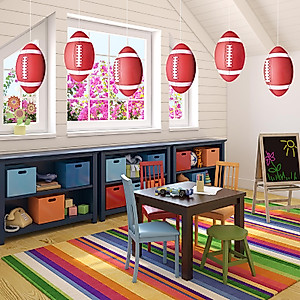 Jspupifip 120 Pcs Football Cutouts,11.8 x 7.1in Large Football Cardboard Bulletin Board Football Paper Cut Outs Sticker Decor with 200 Glue Point Dots for Classroom Sports Football Game Party Supplies