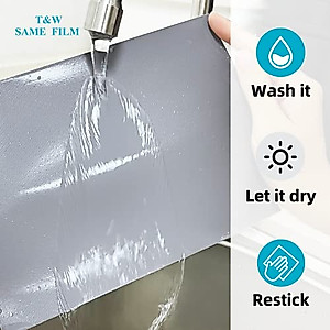 T&W SAME FILM White Board for Wall-Dry Erase Stickers-2 Dry Erase Markers Fine Tip Included-Adhesive Whiteboard for Wall,Desk,Door,Glass,Refrigerator（17.3‘’X78.7'' White）