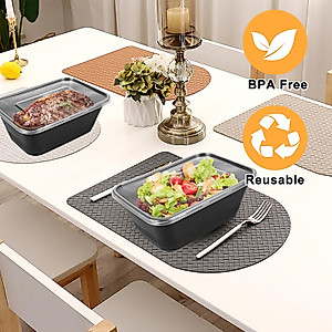 YAYODS 100 Pack Reusable Meal Prep Containers with Lids, 1 Compartment Plastic Food Prep Storage Containers, 34oz Microwave and Dishwasher Safe To Go Food Containers for Take out Meal, Lunch