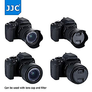 Reversible Lens Hood Shade Protector for Canon EF-S 18-55mm F3.5-5.6 is STM & EF-S 18-55mm F4-5.6 is STM & RF 24-50mm f/4.5-6.3 is STM Lens on Camera EOS R8 Rebel T8i T7i SL3 90D Replace Canon EW-63C