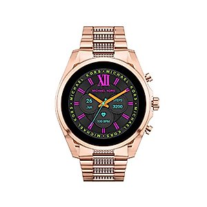 Michael Kors Men's or Women's Gen 6 44mm Touchscreen Smart Watch with Alexa Built-In, Fitness Tracker, Sleep Tracker, GPS, Music Control, Smartphone Notifications (Model: MKT5135V)
