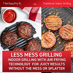 T-fal Air Fryer & Grill Combo Digital, 2-in-1, 4.4 Qrt, black