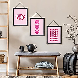 Woonkit 12 set Preppy Room Decor Aesthetic, Hot Pink Stuff, College Dorm Room Decor, Trendy Cute Bedroom Home Office Living Room Posters, Teen Girl Wall Art Prints, Wall Collage Kit, Preppy Hot Pink Pictures (B - PREPPY PINK)