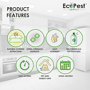 Silverfish Trap — 20 Pack | Sticky Indoor Glue Trap for Silverfish, Firebrat, and Other Bugs and Crawling Insects | Adhesive Silverfish Killer Paks, Monitor, and Detector with Natural Bait Attractant