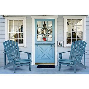 Oversized Outdoor Wooden Adirondack Chair with Pre-Assembled BackRest & SeatBoard, Patio Chair for Garden Lawn Backyard Deck Pool Beach Firepit