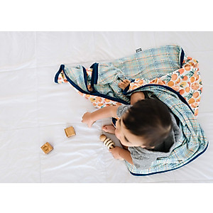 Large Premium Knit Baby 3 Layer Stretchy Quilt Blanket Citrus by Copper Pearl