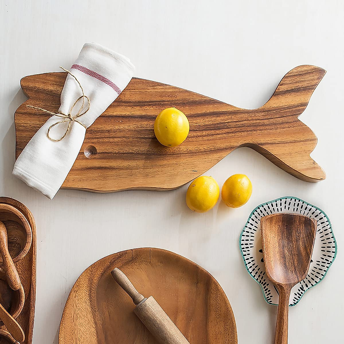 heart & home Ceramic Spoon Rest For Kitchen, Hand Stamped Spoon Holder For Stove Top, Kitchen Utensil Spoon Rest, 5.5‘’L