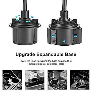 RensanR Cup Phone Holder for Car,Car Cup Holder Phone Mount with 360° Rotation Adjustable Gooseneck,Car Phone Holder Mount for All Smartphones Upgrade