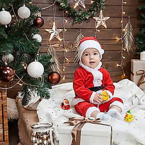 Haooryx 20Pcs Christmas Rubber Duckies Toys, Fancy Novelty Christmas Ducks Party Decorations for Kids Classroom Prizes Ducky Birthday Gift Xmas Winter Holiday Party Favors Goodie Bag Fillers