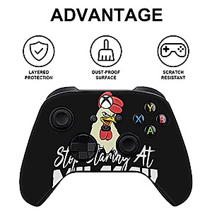 Xbox series X console and controller skins Chicken Rooster Stop Staring At My Cock Vinyl skin decal sticker cover packaging(Xbox seriesX)