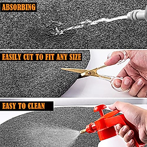 SMART HOME CHEF 36"x60" Under Grill Mat for Outdoor Grill Absorb Liquid Protecting Decks and Patios from Grease Splatter and Other Messes Thickened Gas Grill Mat(0.15" Thickness