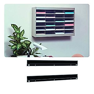 Safco Products 9200BL E-Z Stor Wall Mounting Bracket for use with Models 9211, 9221, 9254GR and 9264GR, Sold Separately, Black