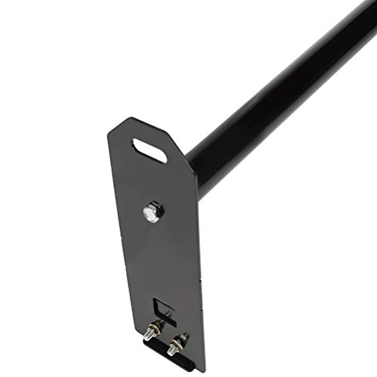 ECCPP Adjustable Van Ladder Rack Hightop 2 Bars Roof Rack fit for Chevy Express 2500 for Dodge for Ford E-250/350 for GMC Savana with Rain Gutters Heavy-Duty Steel Pickup Truck Ladder Rack