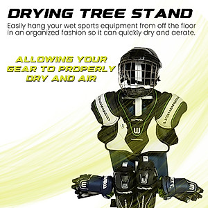 Winnwell Equipment Dry Rack - 55" Drying Tree Stand, Preserves & Aerates Sports Gear Quickly | Easy Assembly & Portable for Hockey, Football