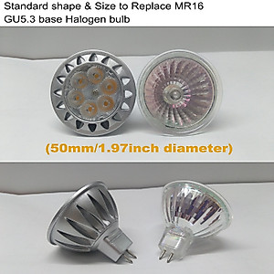 ALIDE MR16 7W GU5.3 Led Bulbs Replace 50W-75W Halogen Equivalent,2700K Warm White,12V Low Voltage MR16 Bulb Spotlight for Outdoor Landscape Flood Track Recessed Lighting,560lm,38 Deg,6 Pack