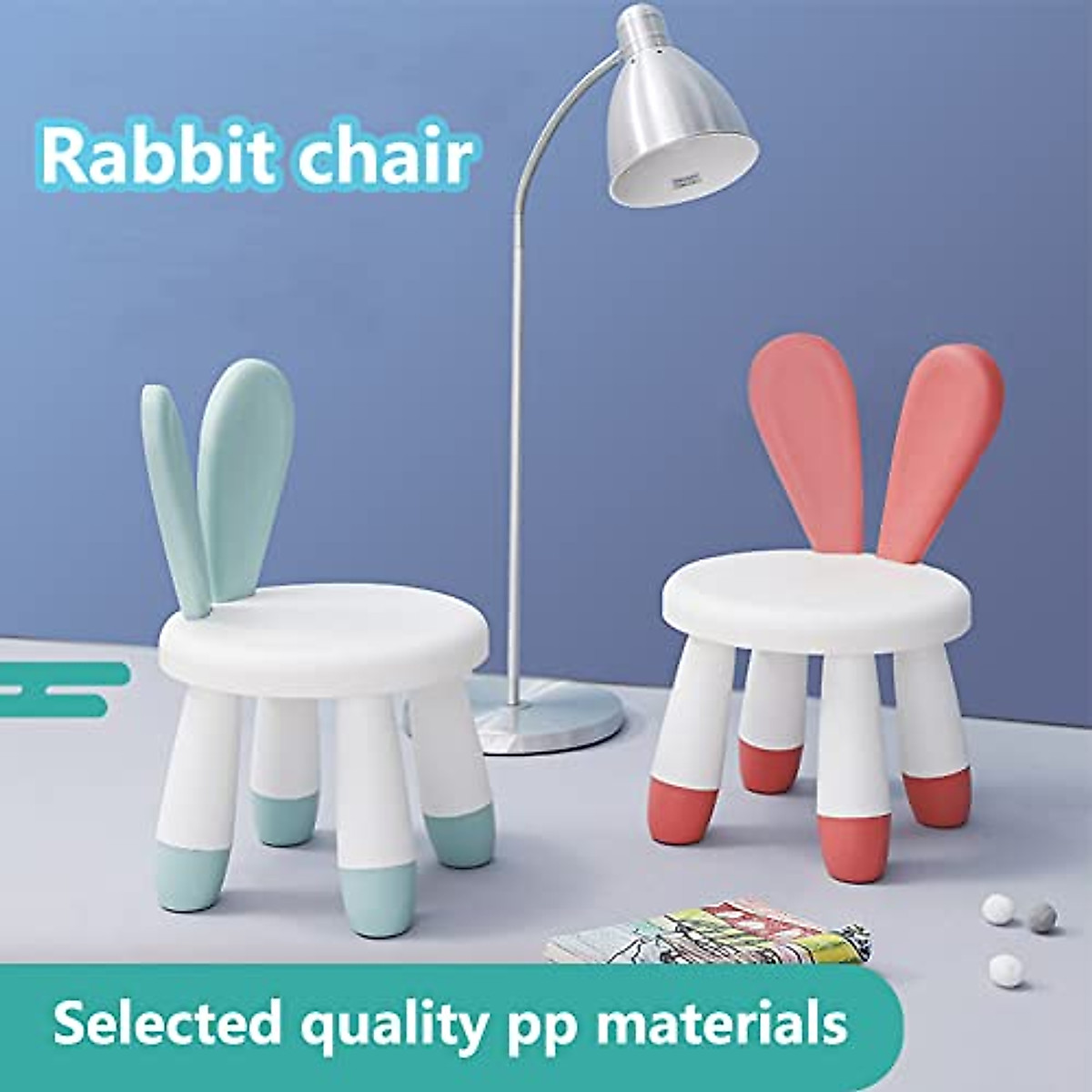 Soerreo Children's Chair Kindergarten Baby Learning Chair Plastic Game Chair Removable