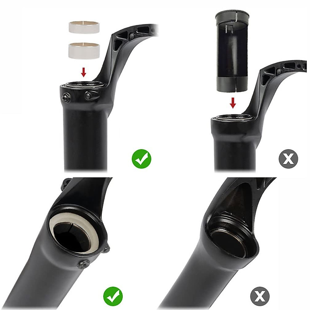 Bike Air Fork 27.5/29 Inch Downhill Mountain Bike Suspension Forks Travel 140mm Rebound Adjust Manual Lockout 1-1/8'' Straight/Tapered Front Fork Thru Axle 15x110mm Boost XC/DH/AM ( Color : Black Stra