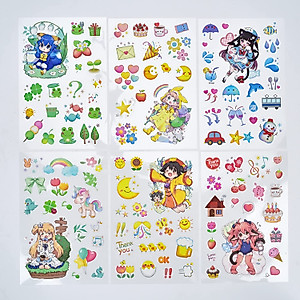 36 Sheets Cute Girl Junk Journal Supplies Clearance ,Small Pretty Stickers PET Self-Adhesive Letter Stickers Card Making Stickers Planner Stickers for Art Journaling Collage Craft Notebooks Album Crafter Gifts(Girl)