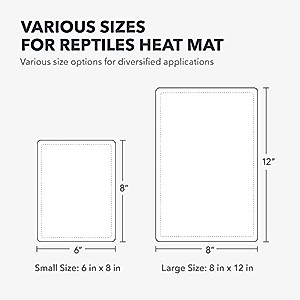 BN-LINK Durable Reptile Heating Pad 8" X 12" with Digital Thermostat Under Tank Heater Terrarium Warmer Combo Set for Turtles, Lizards, Frogs, and Other Reptiles