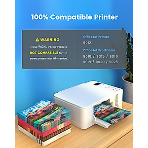 PACITEK 962XL Ink Cartridge Compatible with HP 962 Work for HP Officejet 9020 HP OfficeJet Pro 9010 9015 9012 9018 9020 9025 9027 9028 Printer, 4 Pack