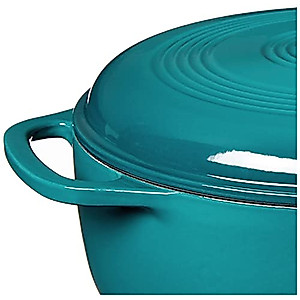 Lodge EC6D38 Enameled Cast Iron Dutch Oven, 6-Quart, Lagoon