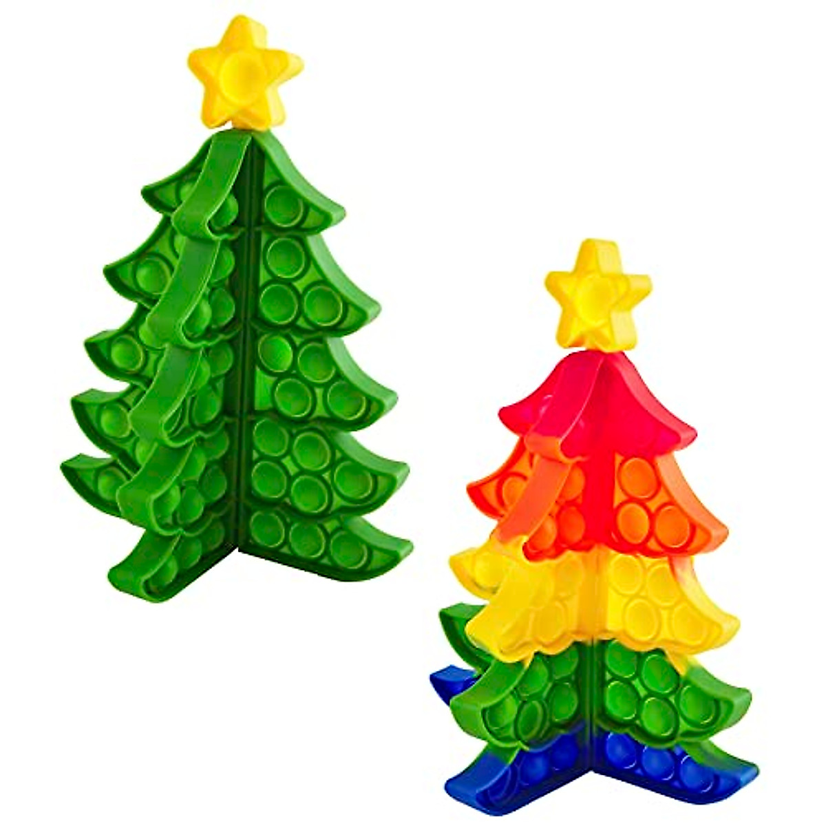 Mud Pie Kids Christmas Tree Popper, Rainbow, 8 1/4" x 6 1/2"