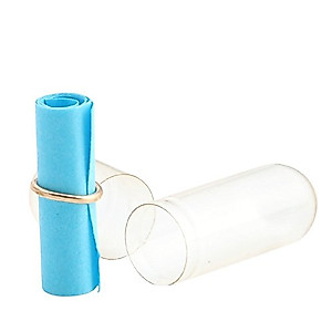 mollensiuer 100Pcs Lovely Mini Pill Shaped Message Bottles Capsule Letter Friendship Wishing Bottles for Wedding Decoration, Party Favors