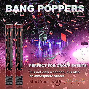 5 Packs Confetti Cannons, 15 Inch+Longer Confetti Shooters Party Poppers, Rose Gold Confetti Popper Air Powered for Birthday Wedding Celebration Halloween Decorations confetti Gun