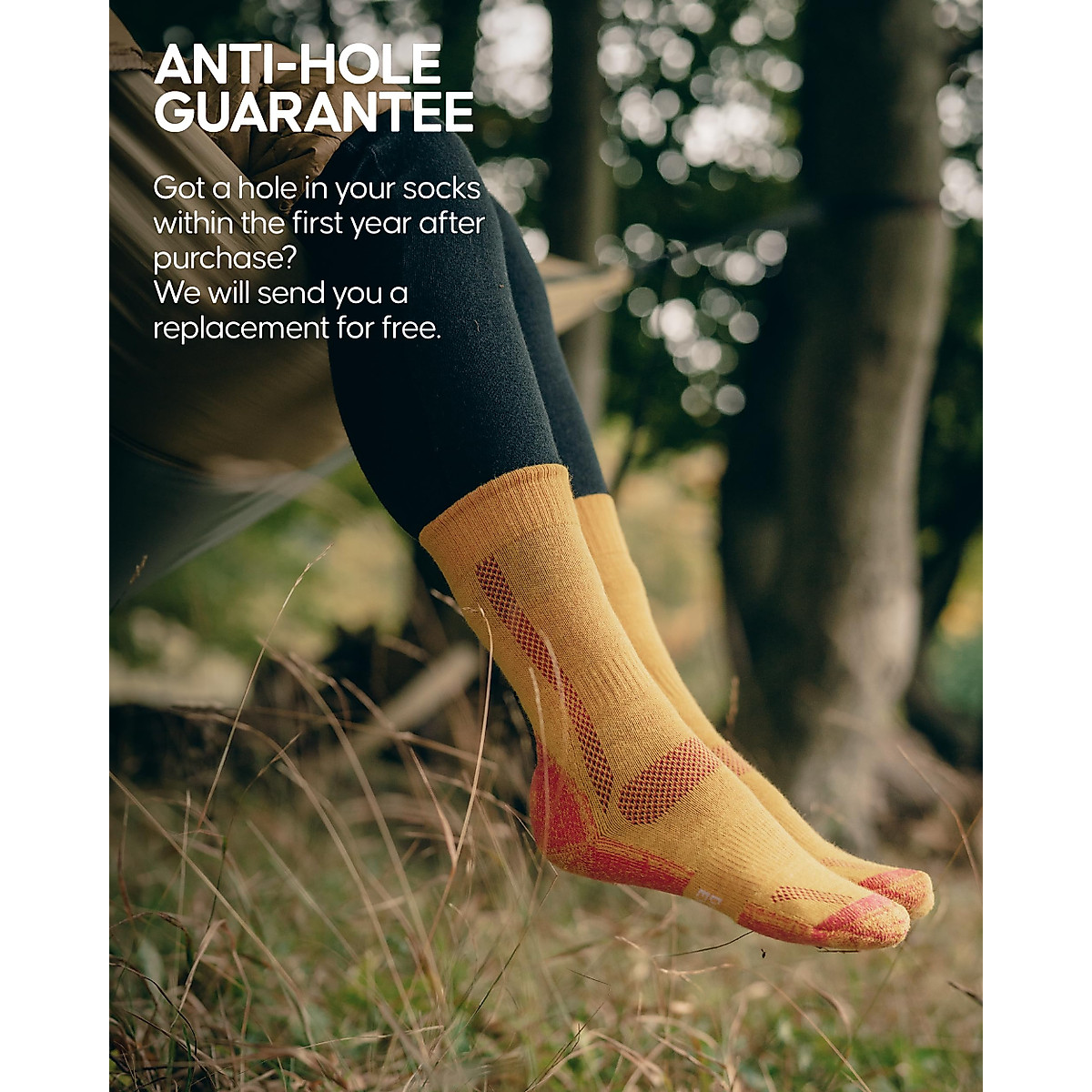 DANISH ENDURANCE Merino Wool Hiking Socks for Men & Women, 3-pack, Forest Green, Large