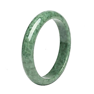 Natural Jade Bracelet, Healing Energy Hand Cutting Green Jade Stone Bangles for Women
