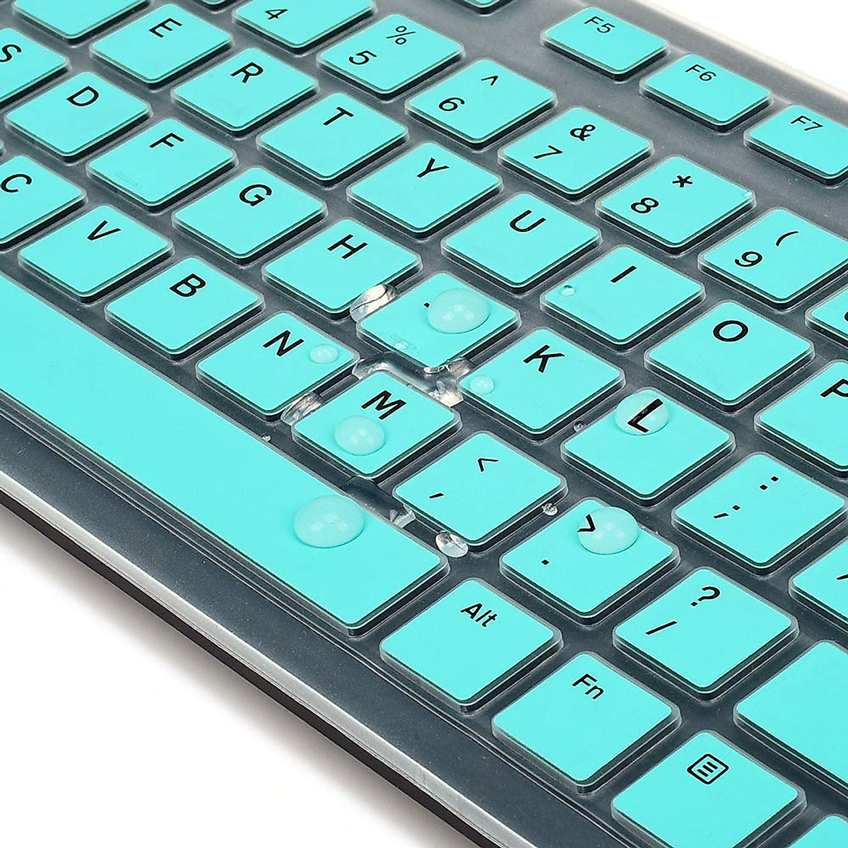 Keyboard Cover for Dell KB216 KB216p Wired & Dell KM636 Wireless Keyboard/Dell Optiplex 5250 3050 3240 5460 7450 7050/Dell Inspiron AIO 3475/3670/3477 All-in one Desktop Keyboard Skin, Mint Green