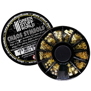 Greenstuff World Brass Chaos Rune & Symbol Set for Hobby Material GSWD-2110