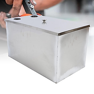 ZAWELIYO Top Inlet Grease Trap, 500x300x295 mm Stainless Steel Oil Water Separator, Large Capacity, Commercial Grease Interceptor for Kitchen, Restaurant, Hotpot