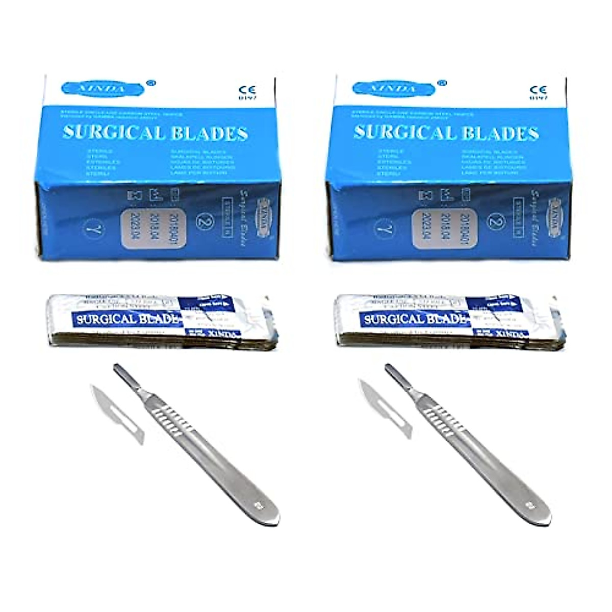 AAProTools 200 Surgi Sterile Scalpel Handle Blades # 24 (2 Free Handle #4)