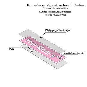 HK Studio Sign Decor Your Mom's St Funny Poster 5.9" x 14.5" - Funny Signs Collection for Dorm, Teen Room Decor, Aesthetic Room Decor, Coquette Room Decor