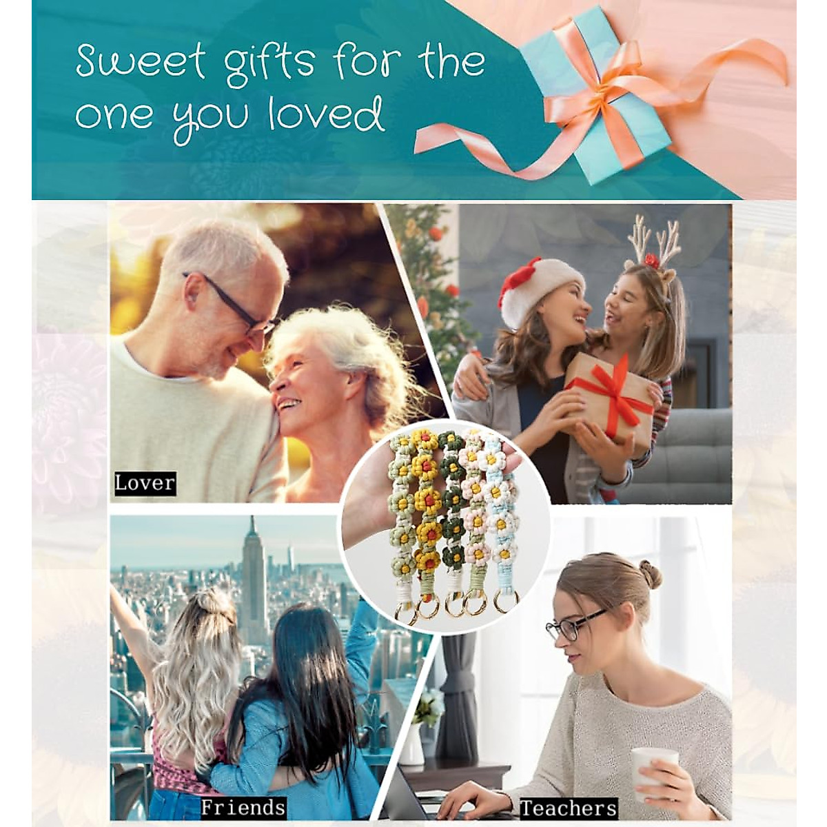 MaySol Key Lanyard for Keys Macrame Keychain Wristlet Wristlet keychain for Keys Cute keychain Wrist Lanyard for Key Keyring Bracelet Holder lanyards for keys wrist Keychain Car Keys Boho Keychain