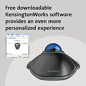 Kensington Orbit Trackball Mouse with Scroll Ring (K72337US), 4 1/2X5 1/2X2"