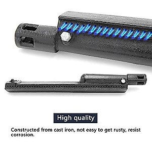 Hongso Gas Grill Stainless Steel Heat Plate Shield and Cast Iron Burner Repair Kit Replacement for Jenn Air 720-0061, 3 Pack (CBF301, SPA231)