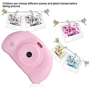 Children Camera, Good Partner LCD Kid Camera Multi‑Function with Joystick Design for Children for Catching(Pink)