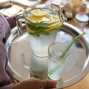 [10 Pcs] Colorful Glass Straws Shatter Resistant - 9" x 10mm Reusable Drinking Straws 5 Straight and 5 Bent with 2 Cleaning Brush Perfect for Smoothies, Milkshakes, Tea, Juice