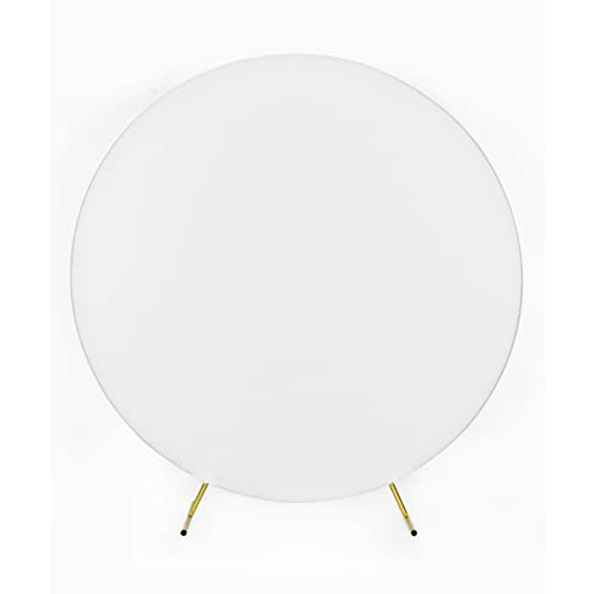 Harfirbe 6.5 ft Round Backdrop Cover White Round Backdrop Baby Shower Background Birthday Party Decoration