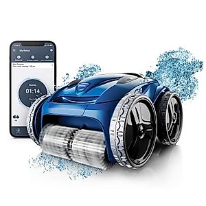 Polaris 9650iQ Sport Robotic Cleaner, Automatic Vacuum for InGround Pools up to 60ft, Smart App, WiFi, Amazon Alexa, 70ft Swivel Cable w/Strong Suction & Easy Access Filter Canister, Multicolored