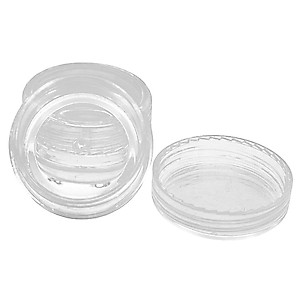 BeyBoss 50Pcs Mini Cosmetic Jar with Lids Clear Small Sample Pots Empty Travel Containers for Cosmetic Nails Creams Lipsticks Ear Studs(2.5g/2.5ml)