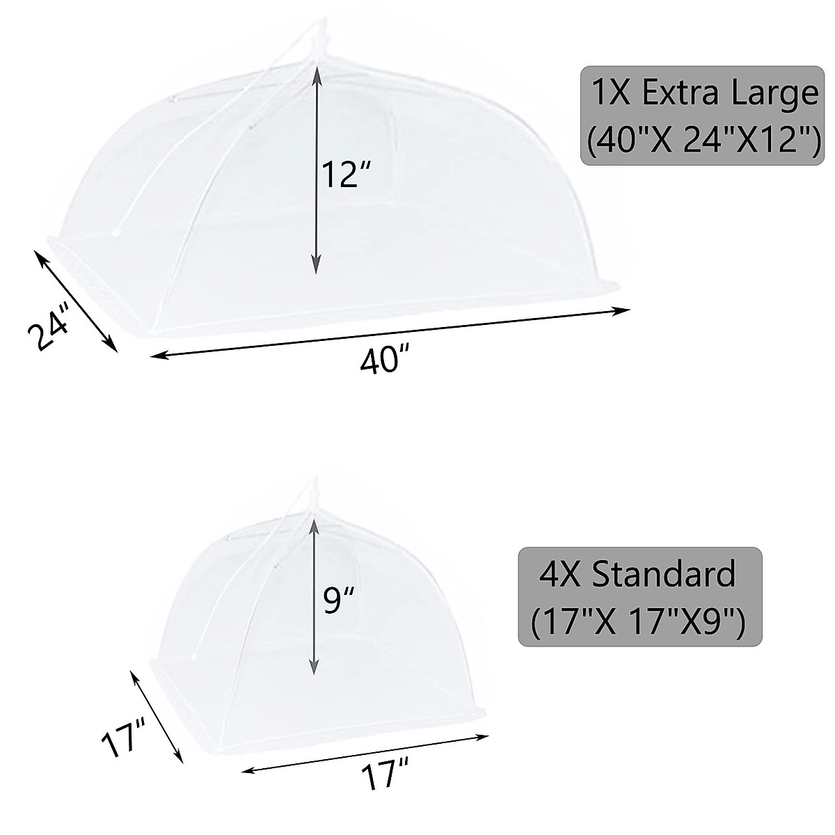 5 Pack Mesh Food Tents Food Covers for Outdoors, Pop-Up Food Nets Collapsible and Reusable Mesh Food Covers for Outside Party Picnics and Home Use