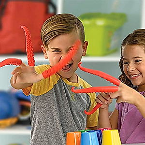 Stacktopus Kids' Game -- Use Silly Sea Fingers to Stack Cups -- Ages 5+