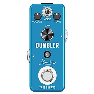 Rowin Analog Dumbler Overdrive Pedal for Guitar and Bass True Bypass